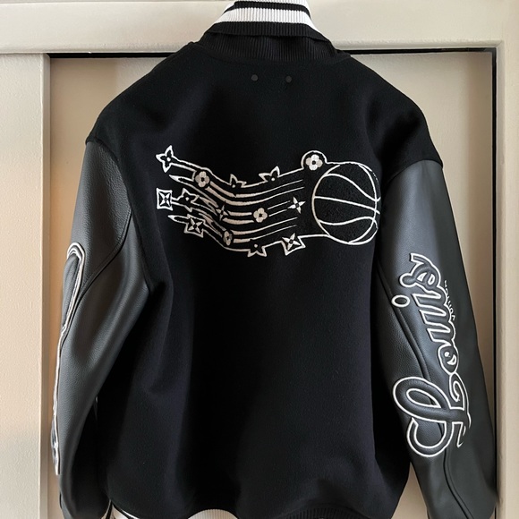 Louis Vuitton | Jackets & Coats | Louis Vuitton Letterman Jacket Nba ...